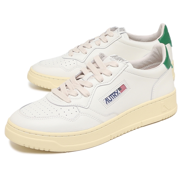 オートリー スニーカー メダリスト ホワイト グリーン メンズ AUTRY AULM LL20