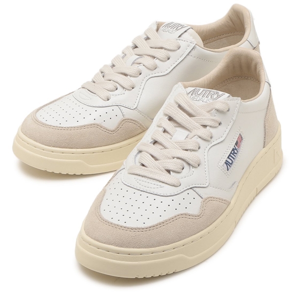 オートリー スニーカー メダリスト ホワイト ベージュ メンズ AUTRY AULM LS33