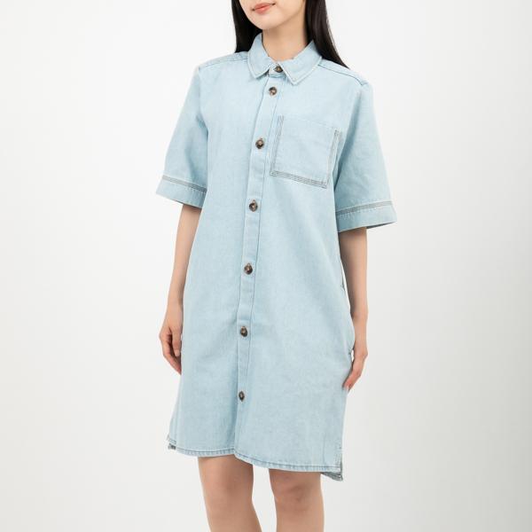 アーペーセー ワンピース シャツワンピ ブルー レディース APC COGBG F35015 AAF