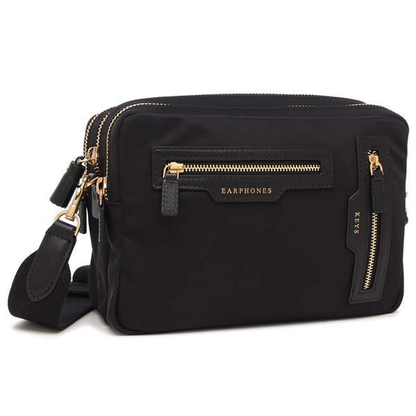 アニヤハインドマーチ ボディバッグ ショルダーバッグ トリオ ブラック レディース ANYA HINDMARCH 5050925197366
