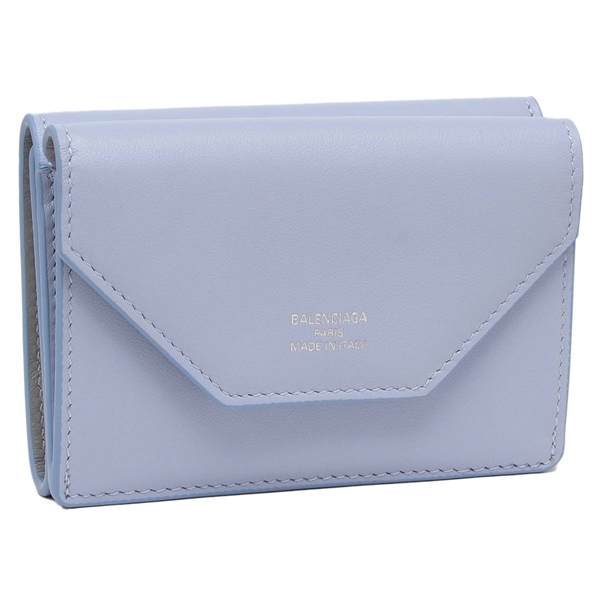 バレンシアガ 三つ折り財布 エンベロープ ミニ財布 ブルー レディース BALENCIAGA 736730 2AABX 4961