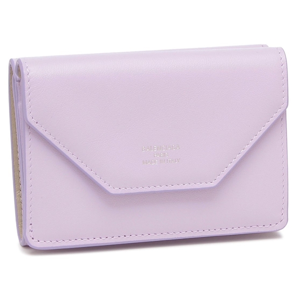 バレンシアガ 三つ折り財布 エンベロープ ミニ財布 パープル レディース BALENCIAGA 7367302 AABX 5327