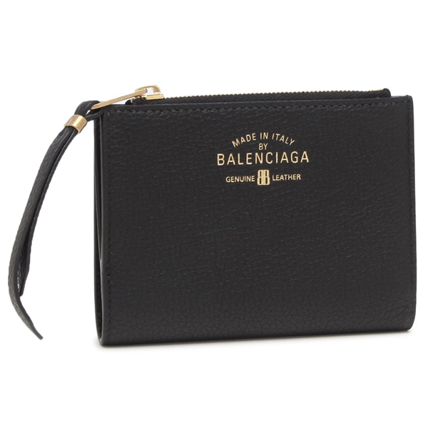 バレンシアガ 二つ折り財布 キャリー ミニ財布 ブラック メンズ レディース ユニセックス BALENCIAGA 8455852 ABNQ 1000