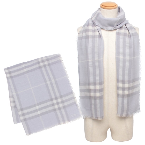 バーバリー スカーフ ワイドチェック ブルー メンズ レディース ユニセックス BURBERRY 8110468 B9725