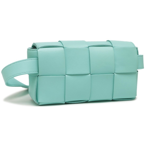 ボッテガヴェネタ ボディバッグ ミニ カセット ミニバッグ ベルトバッグ ブルー レディース BOTTEGA VENETA 668572 VMAY1 3927