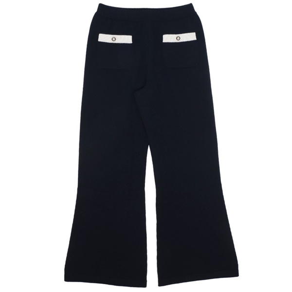 シャネル パンツ クルーズコレクション カシミヤ ネイビー レディース CHANEL P81016 K11715 U5089