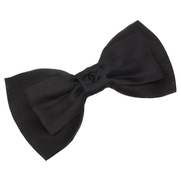 シャネル バレッタ ボウバレッタ リボンモチーフ CCマーク ココマーク ブラック レディース CHANEL AAB542 B22439 94305