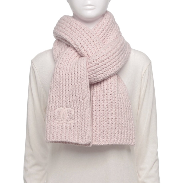 シャネル マフラー ストール カシミヤ クルーズコレクション CCマーク ココマーク ピンク レディース CHANEL AAB707 B22305 8 U6325