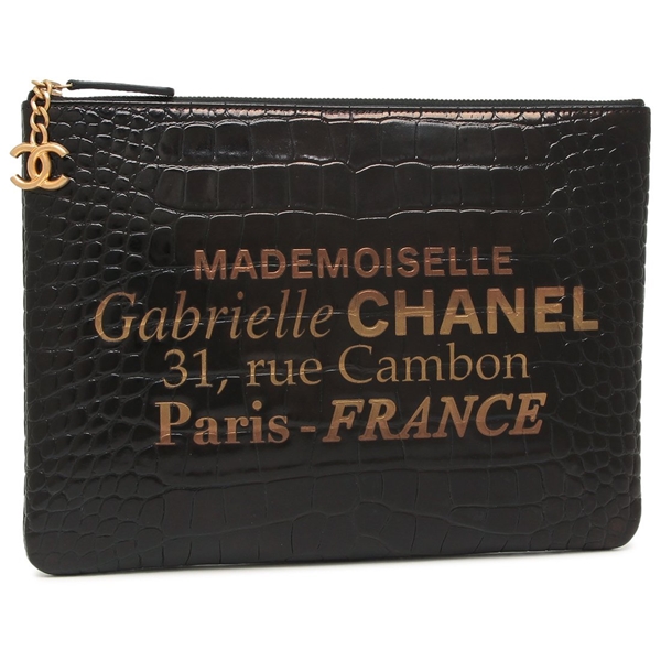 シャネル クラッチバッグ クラッチバッグ PM CCマークチャーム ブラック レディース CHANEL AP0389 B00724 N0784