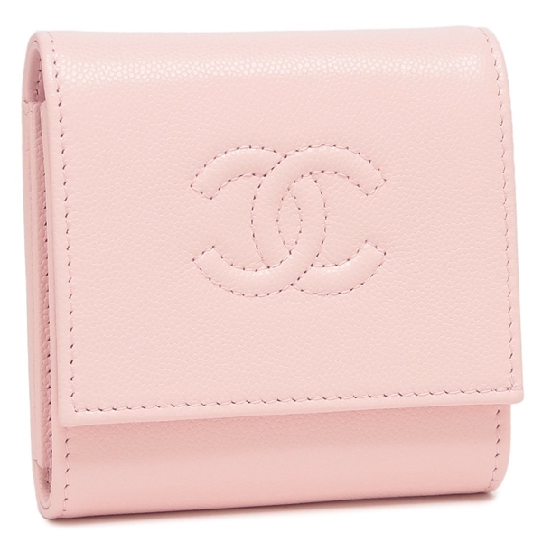 シャネル 二つ折り財布 ミニ財布 CCマーク ココマーク ピンク レディース CHANEL AP4709 B20633 NH620