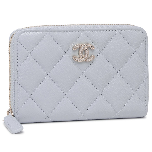 シャネル 小銭入れ ケース マトラッセ ココマーク CCマーク ブルー レディース CHANEL AP4817 B21476 U2367