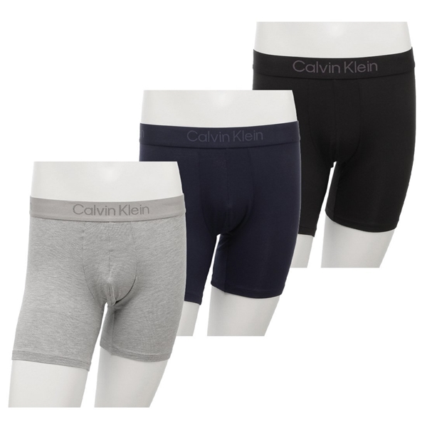 カルバンクライン インナー ボクサーブリーフ 3枚セット アンダーウエア 下着 グレー ブラック メンズ   NB4193 401