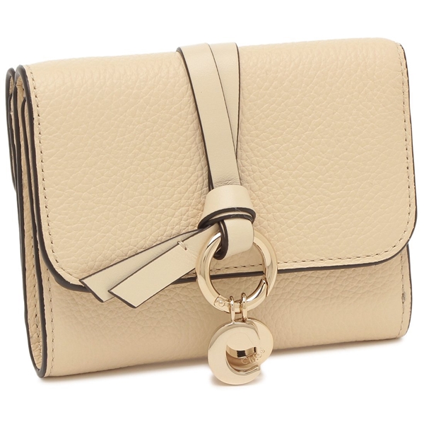クロエ 三つ折り財布 アルファベット ベージュ レディース CHLOE CHC21WP945 F57 24Q