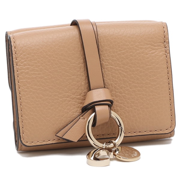 クロエ 三つ折り財布 アルファベット ミニ財布 ベージュ レディース CHLOE CHC21WP946 F57 26X