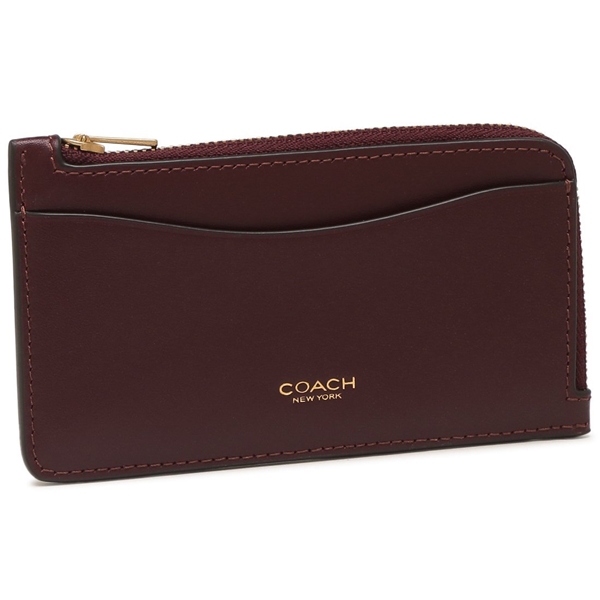 コーチ カードケース ニューヨーク ジップ ワインレッド レディース COACH CBF50 B4XD2