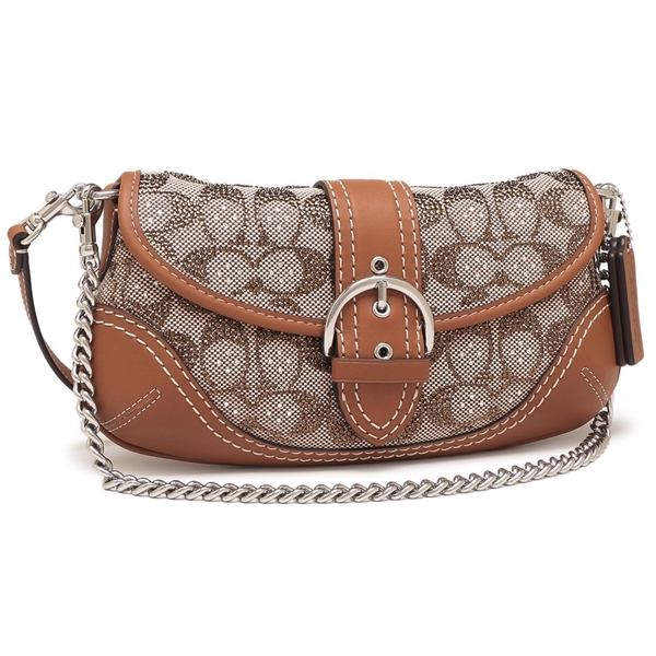 コーチ ショルダーバッグ クリスタル シグネチャー ジャガード ソーホー バッグ25 SOHO BAG 25 ベージュ レディース COACH CBJ65 LHBAR
