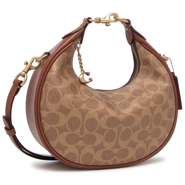 コーチ ショルダーバッグ コーテッドキャンバス シグネチャー ジョニー バッグ22 JONIE BAG ブラウン レディース COACH CCC49 B4XHG