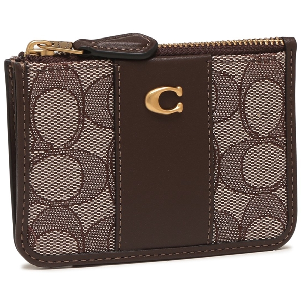 コーチ カードケース エッセンシャル ミニ ID カードケース ブラウン レディース COACH CCD13 B4OAK