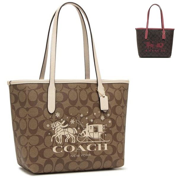 コーチ アウトレット トートバッグ ミニ シティ トート シグネチャー キャンバス レディース COACH CM183 MINI CITY TOTE