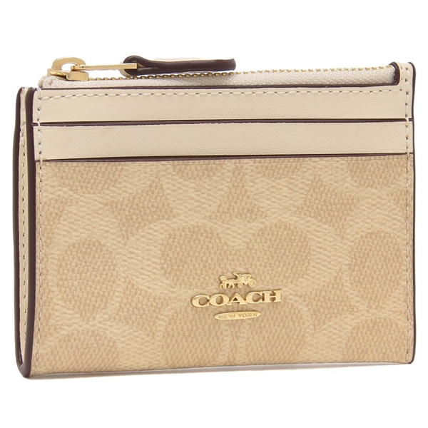 コーチ アウトレット 小銭入れ ケース シグニチャー ミニ スキニー IDケース ホワイト レディース COACH CW870 IMXDM