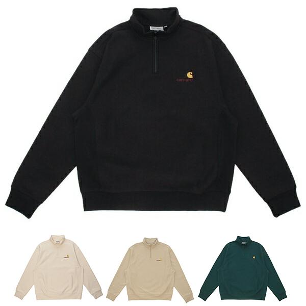 カーハート スウェット アメリカンスクリプトハーフジップスウェットシャツ メンズ Carhartt WIP I02014
