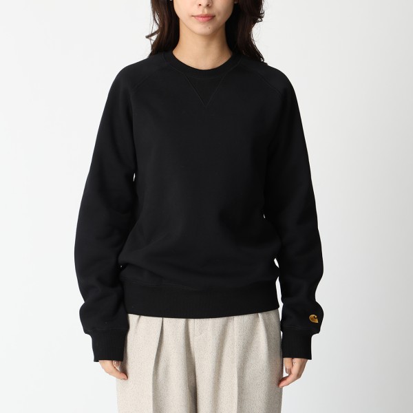 カーハート スウェット Carhartt WIP チェイススウェット ブラック メンズ レディース ユニセックス CHASE SWEAT I033660 00F