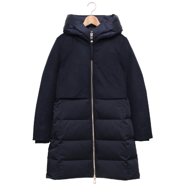 デュノ ダウンジャケット コート バロン ウール 切替 ネイビー レディース DUNO BALLON X PRATO 861