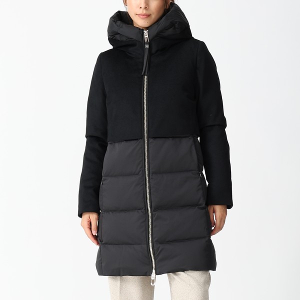 デュノ ダウンジャケット コート バロン ブラック レディース DUNO BALLON X PRATO MESTRE 901