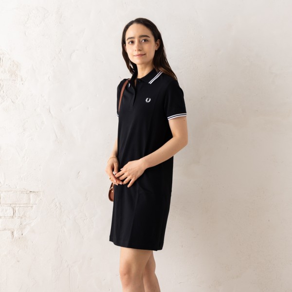 フレッドペリー ワンピース ツインティップ ブラック レディース FRED PERRY D3600 350