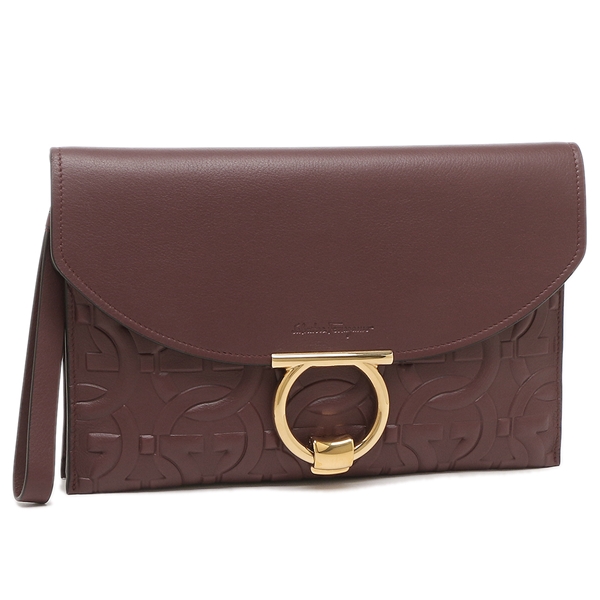 フェラガモ クラッチバッグ ガンチーニ ボルドー レディース FERRAGAMO 21I314 744995