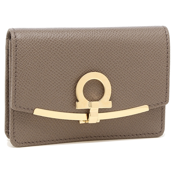 フェラガモ カードケース レディース FERRAGAMO 22D198 0714931 ガンチーノクリップ グレー