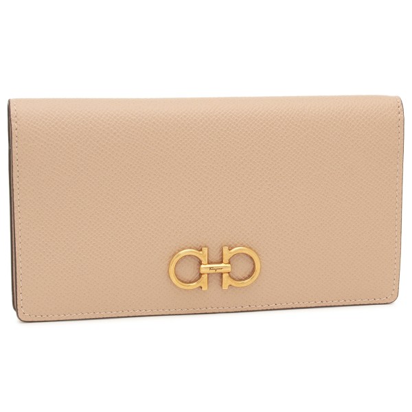 フェラガモ 長財布 ガンチーニ ベージュ レディース FERRAGAMO 22D779 0752757