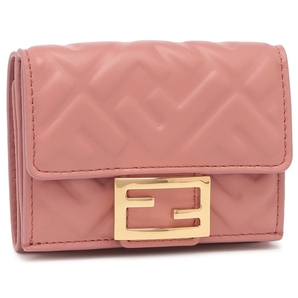 フェンディ 三つ折り財布 バゲット ミニ財布 ピンク レディース FENDI 8M0395 AAJD F13VM
