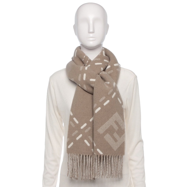 フェンディ マフラー FFロゴ ベージュ レディース FENDI FXT462 AYKU F0QD3