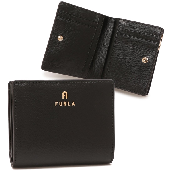 フルラ 二つ折り財布 カメリア ミニ財布 ブラック レディース FURLA WP00307 ARE000 O6000