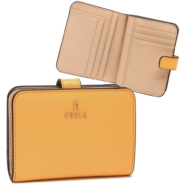 フルラ 二つ折り財布 カメリア ミニ財布 イエロー ベージュ レディース FURLA WP00315 ARE000 3592S