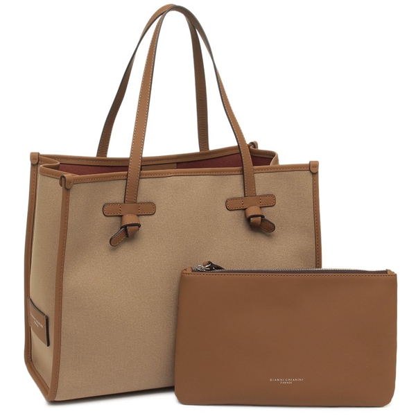 ジャンニキアリーニ トートバッグ マルチェッラ Mサイズ ブラウン オレンジ レディース GIANNI CHIARINI BS6850 COMMCNVSE A4対応