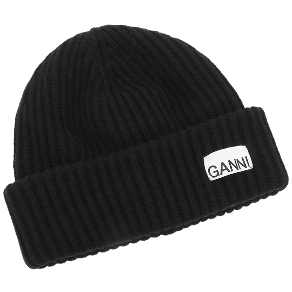 ガニー 帽子 ニット帽 ビーニー ブラック レディース GANNI A4429 099