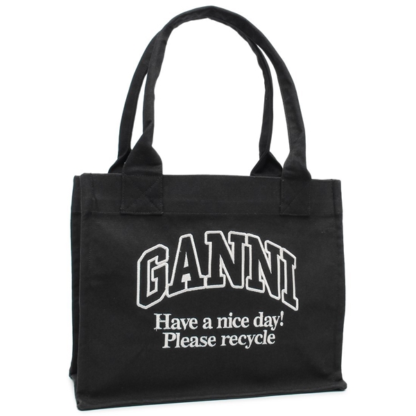ガニー トートバッグ ブラック レディース GANNI A6647 252 A4対応