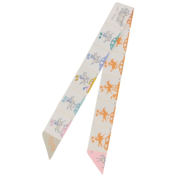 エルメス スカーフ エルメス パラード ツイリー グリーン イエロー レディース HERMES H064150S 07