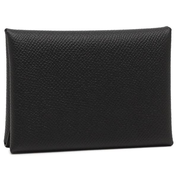 エルメス 小銭入れ ケース 二つ折り財布 カルヴィ デュオ W刻印 ブラック メンズ HERMES H083035CK 89