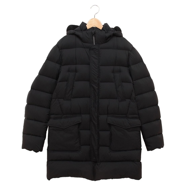 ヘルノ ダウンジャケット コート レジェンド パーカ フード付き ブラック メンズ HERNO PI003ULEM02 12456Z 9300