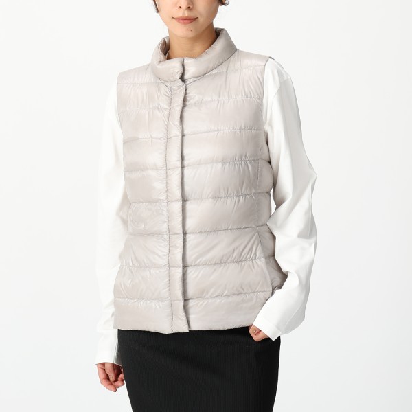 ヘルノ ダウンジャケット コート イコニコ ジュリア ジップダウンベスト ベージュ レディース HERNO PI0661DIC 12017Z 9402