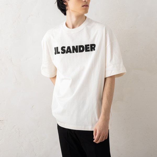 ジルサンダー Tシャツ カットソー ロゴTシャツ ホワイト メンズ JIL SANDER J21GC0001 J45148 102