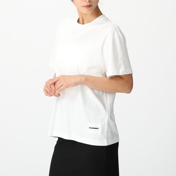 ジルサンダー Tシャツ カットソー オーガニックコットン ホワイト レディース JIL SANDER J40GC0001 J45048 100