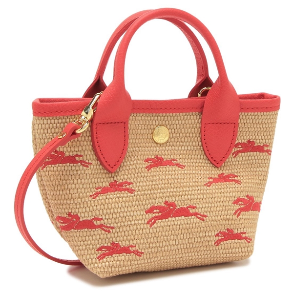 ロンシャン ショルダーバッグ ハンドバッグ パニエ プリアージュ レッド レディース LONGCHAMP 10206 HCF 218
