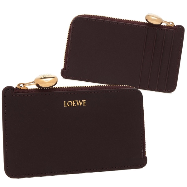 ロエベ フラグメントケース カードケース ぺベル ケース ワインレッド メンズ レディース ユニセックス LOEWE CANBZ40X01 7110