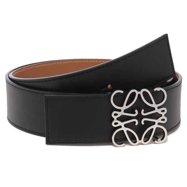 ロエベ ベルト リバーシブルアナグラム 4cm ブラック ベージュ メンズ LOEWE E821238X12 1555