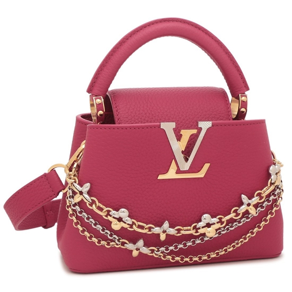 ルイヴィトン ハンドバッグ ショルダーバッグ カプシーヌミニ LVロゴ ミニバッグ ピンク レディース LOUIS VUITTON M26507