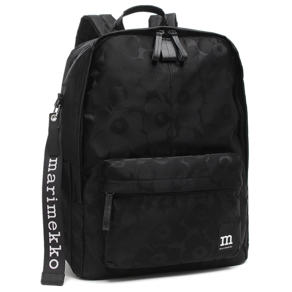 マリメッコ リュック バックパック ジップトップ ウニッコ ブラック レディース MARIMEKKO 093324 999 A4対応